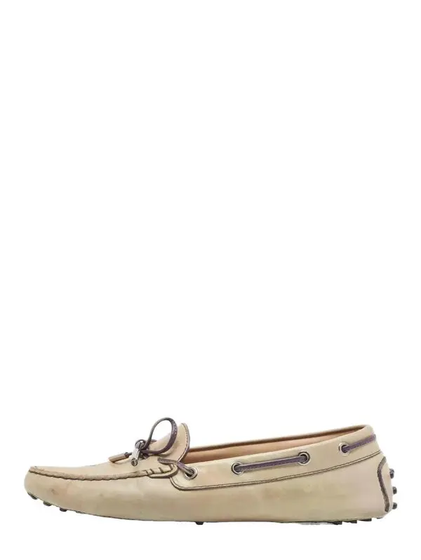 TOD'S Leather Loafers - Neutrals