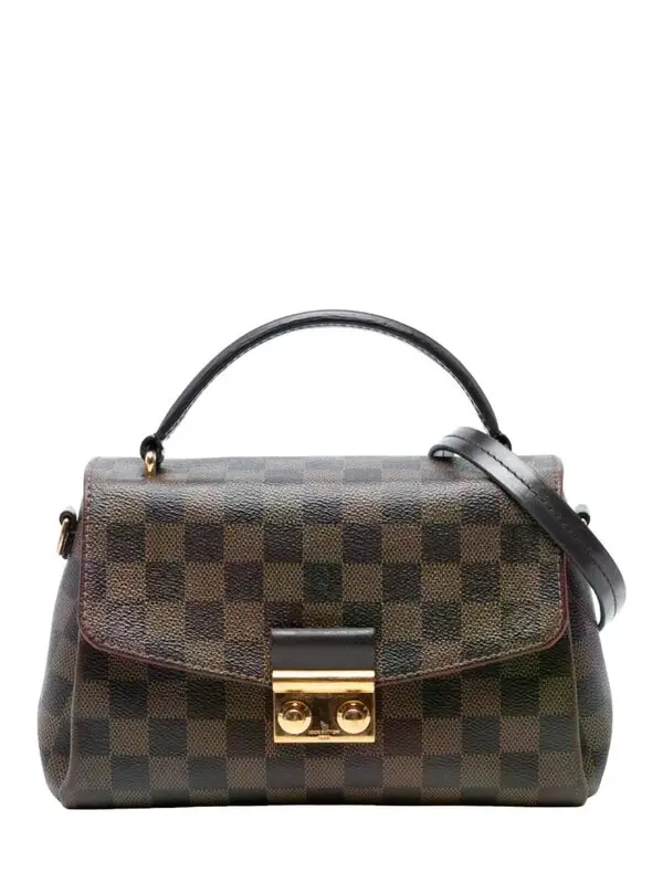 LOUIS VUITTON 2019 Damier Ebene Croisette Satchel - Brown