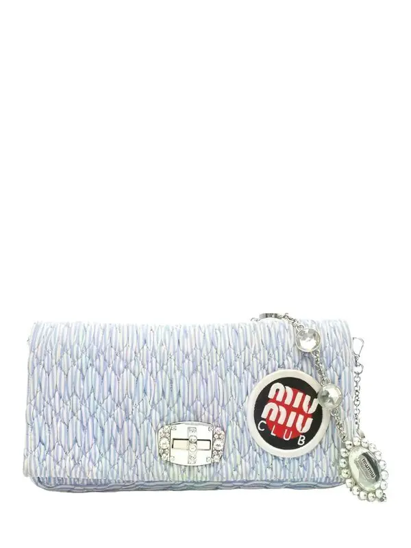 Miu Miu 2000s Club Matelassé Clutch Bag - Blue