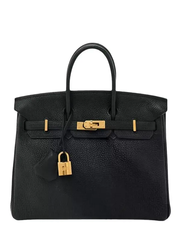Hermès 2024 Birkin 25 Togo Gold Hardware Handbag - Black