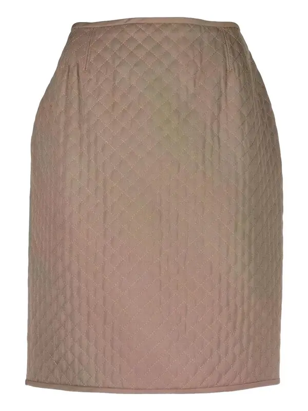 Jean Paul Gaultier 1990s High-waisted Diamond-quilted Skirt - Brown