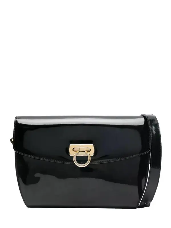 FERRAGAMO 1990s Gancini Shoulder Bag - Black