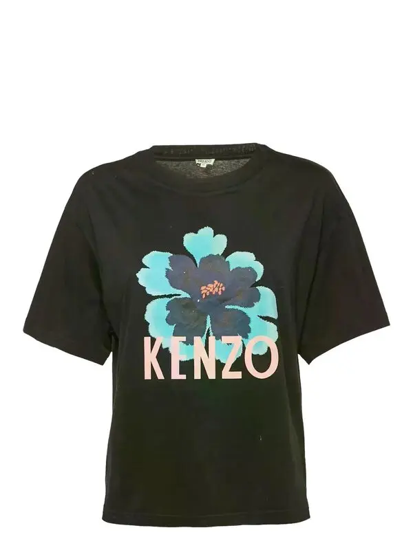Kenzo Flower-print T-shirt - Black