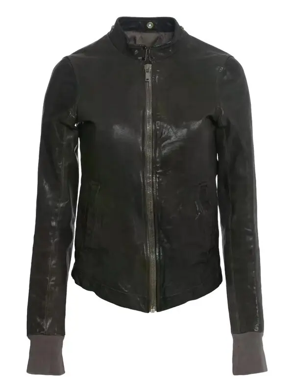 Rick Owens Zip-up Leather Jacket - Black