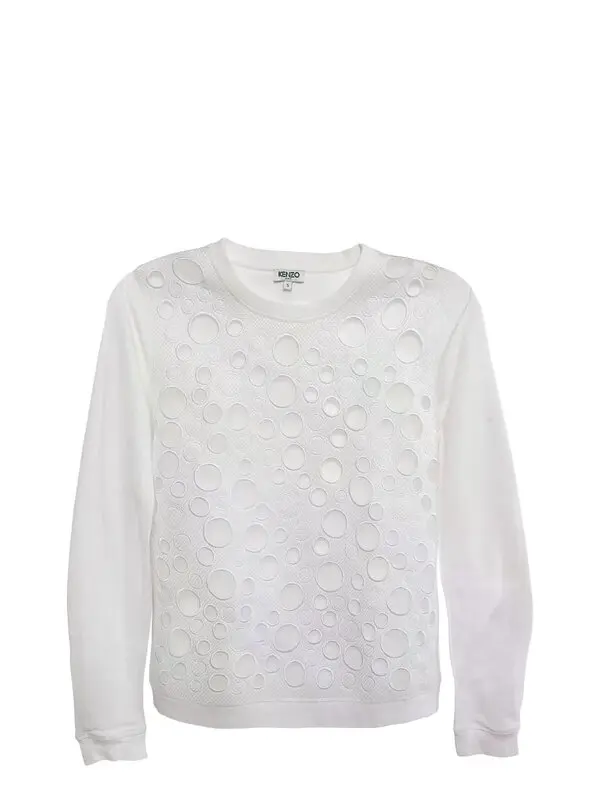 Kenzo Cotton Cut-out Sweatshirt - White