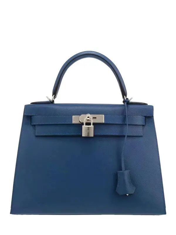 Hermès 2025 Kelly 28 Handbag - Blue