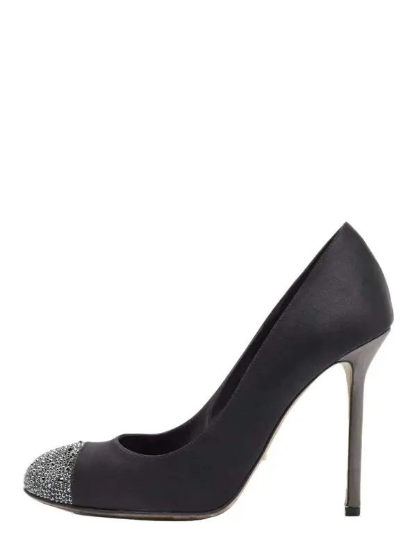SERGIO ROSSI 110mm Satin Pumps - Black
