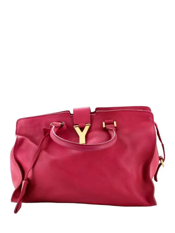 Saint Laurent Classic Y Cabas Leather Small Satchel - Pink