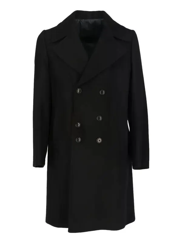 ROMEO GIGLI Double-breasted Belted Coat - Black