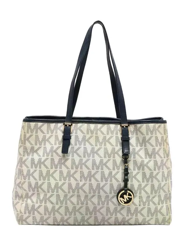 Michael Kors Monogram Canvas Tote Bag - Neutrals