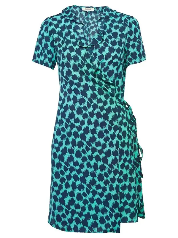 Diane Von Furstenberg Printed Mini Dress - Blue