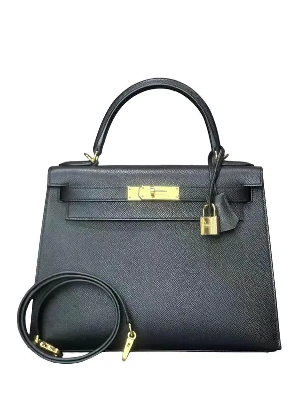 Hermès 2024 Kelly Sellier 28 Handbag - Black