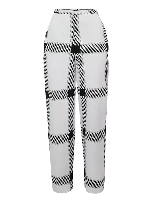 Stella McCartney Plaid Knit Trousers - White