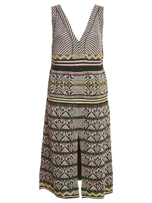 Missoni Patterned-jacquard Dress - Brown