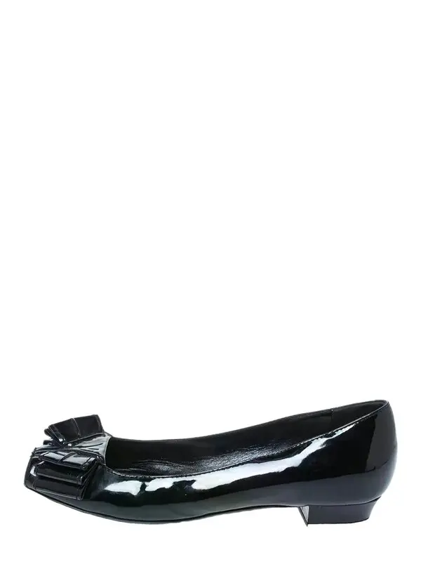 Saint Laurent Peep-toe Ballet Flats - Black