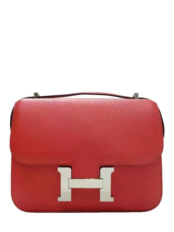 Hermès Epsom Mini Constance 18 Crossbody Bag - Red