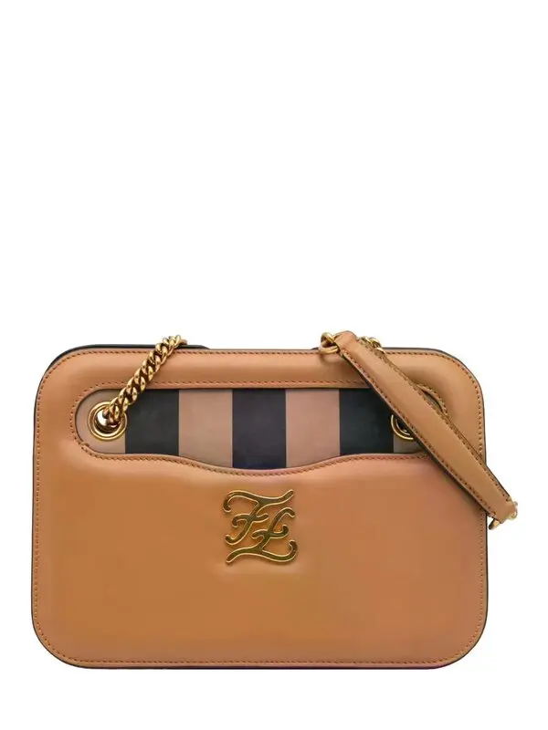 Fendi Karligraphy Pocket Shoulder Bag - Brown