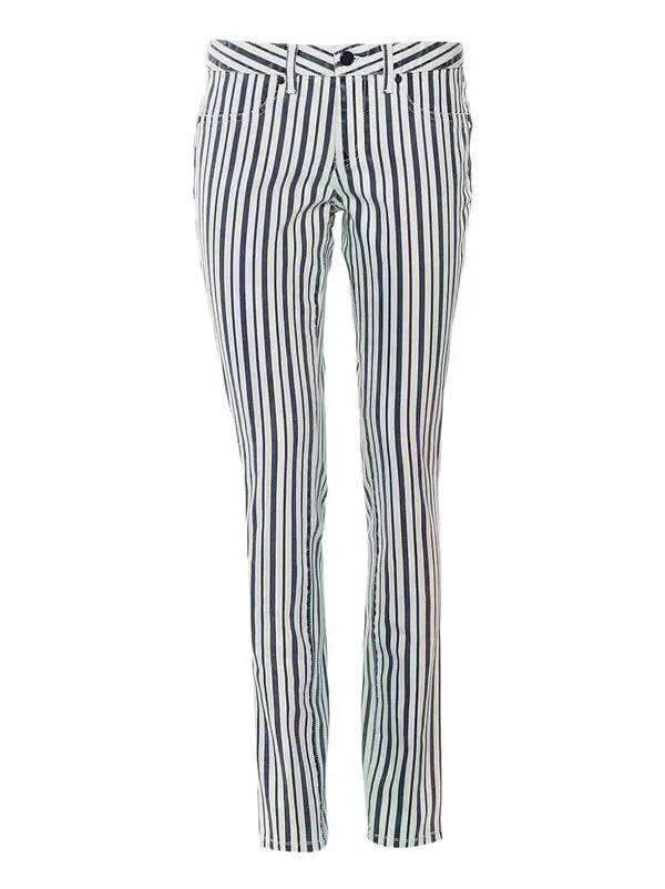 Tory Burch Striped Trousers - White