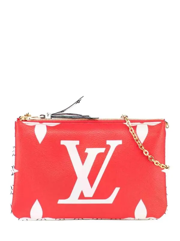 LOUIS VUITTON 2019 Limited Edition Monogram Giant Double Zip Pochette - Pink