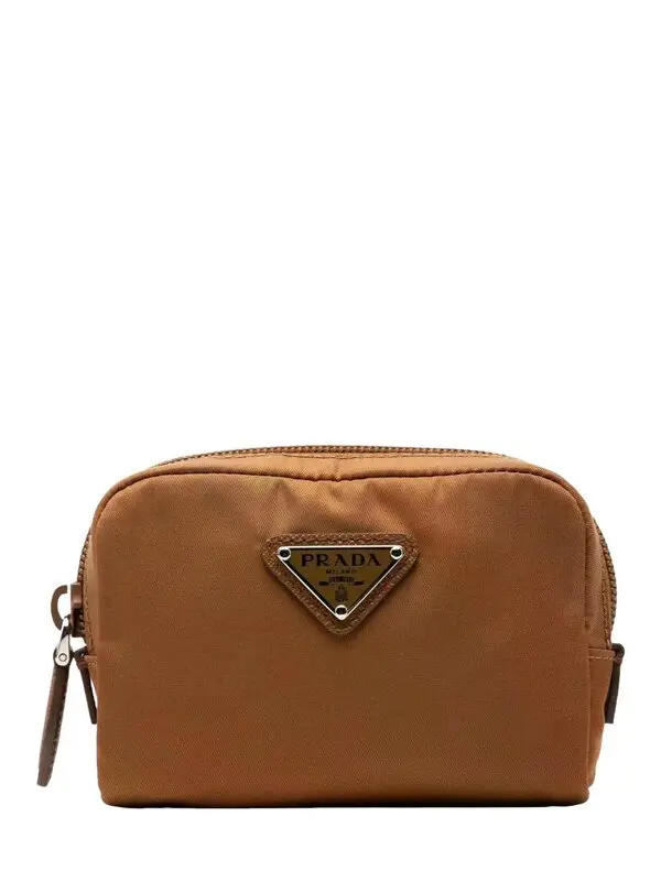 Prada 2013-2025 Micro Re-nylon Pouch - Brown