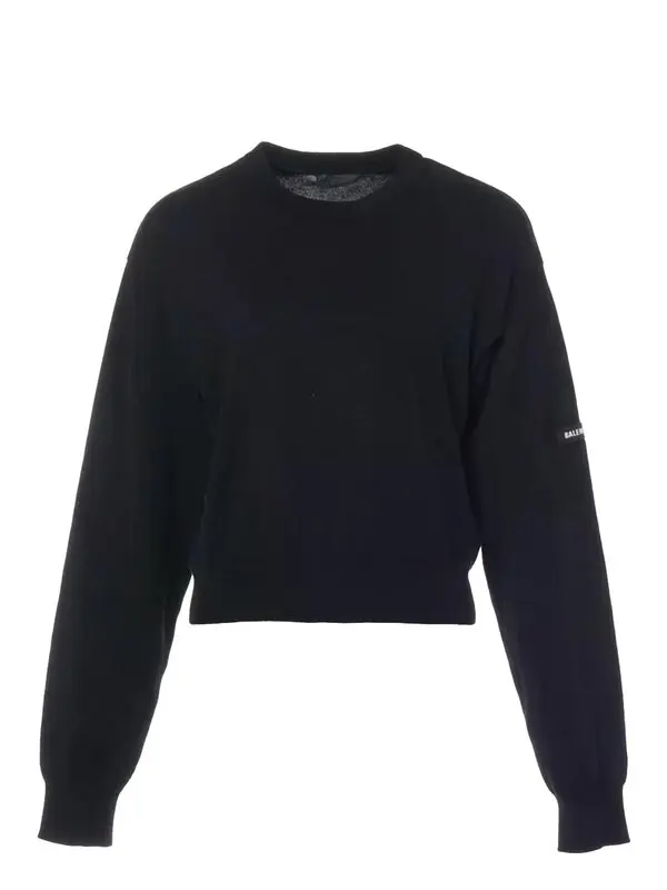 Balenciaga 2023 Cropped Sweater - Black
