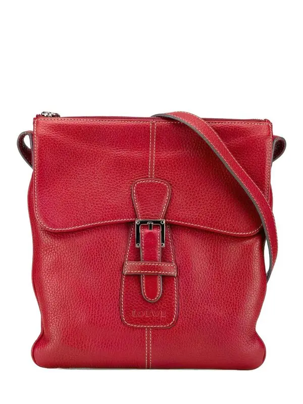 Loewe Leather Crossbody Bag - Red