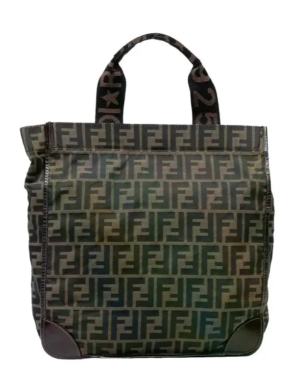 Fendi 1998 Zucca Canvas Shopping Tote Bag - Brown