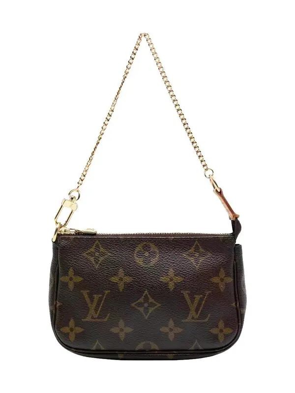 LOUIS VUITTON 2004 Monogram Mini Pochette Accessoires Handbag - Brown