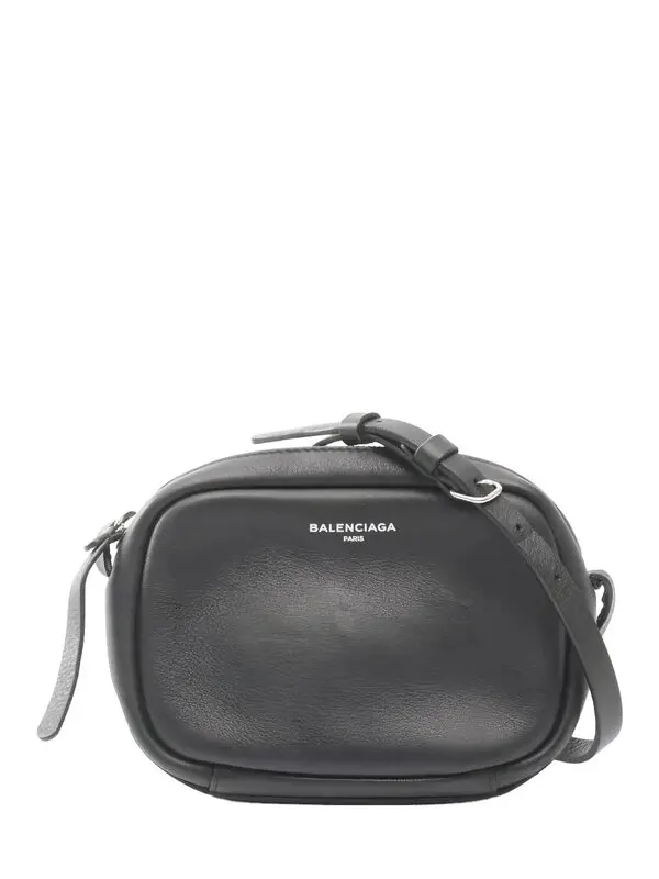 Balenciaga Everyday Camera Leather Crossbody Bag - Black