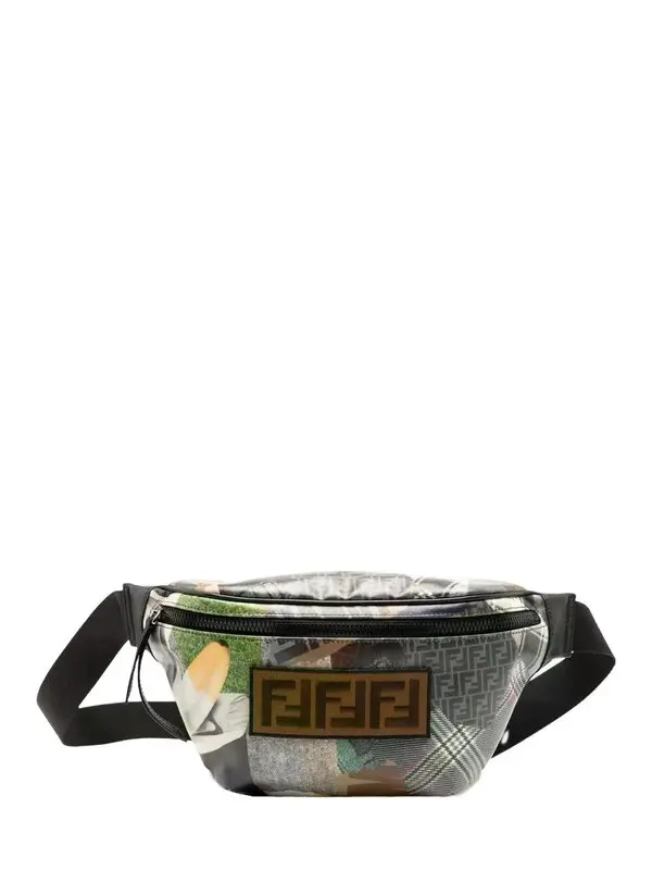 Fendi Zucca Ff 1974 Coated Canvas Belt Bag - Grey