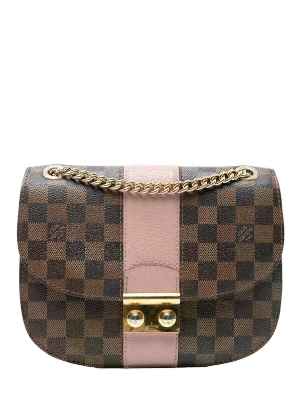 LOUIS VUITTON Damier Ebene Cuir Taurillon Wight Shoulder Bag - Brown