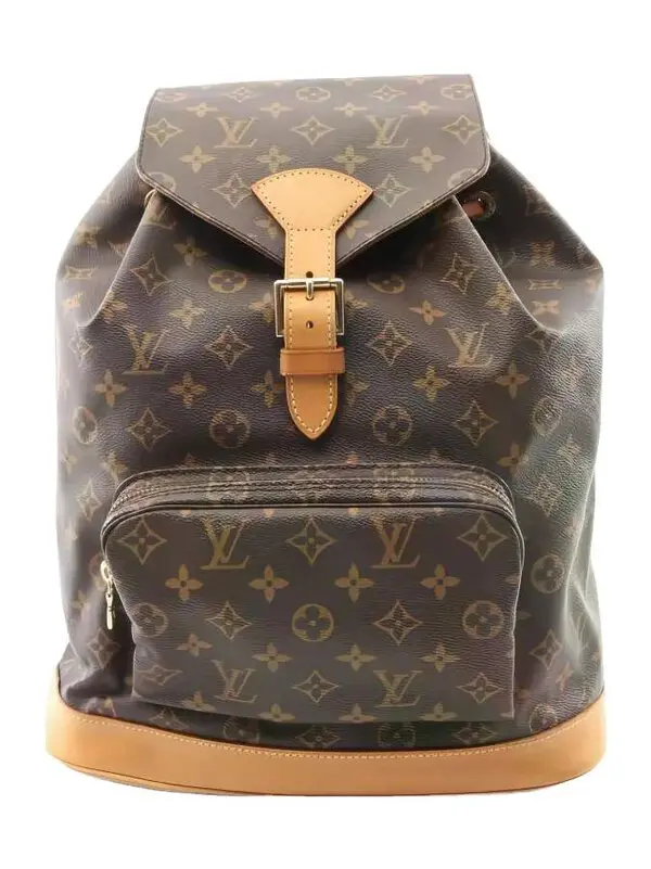 LOUIS VUITTON Montsouris Gm Monogram Canvas Backpack - Brown