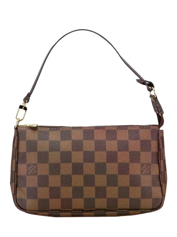 LOUIS VUITTON 2007 Damier Ebene Pochette Accessoires Shoulder Bag - Brown