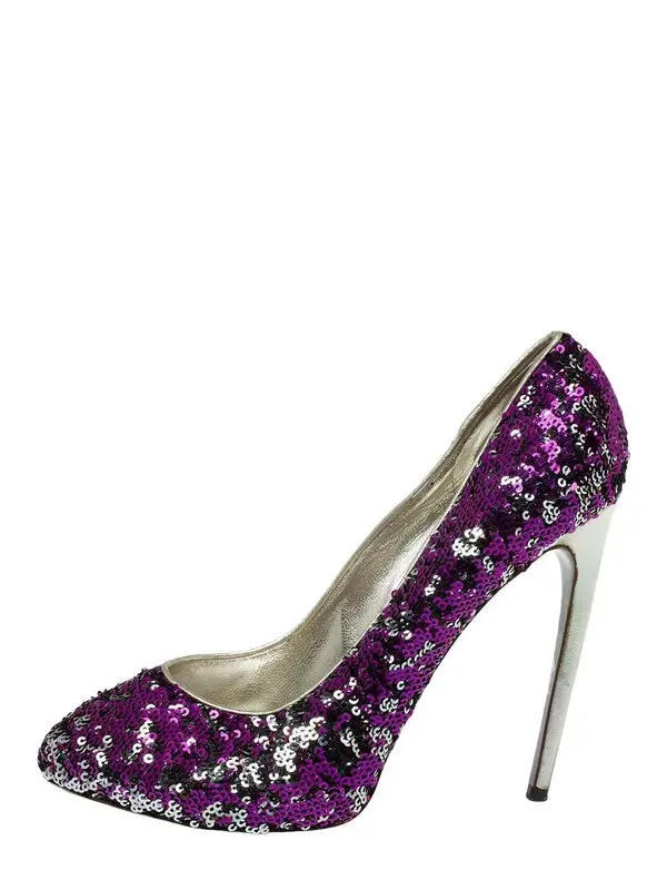 Dolce & Gabbana 130mm Sequin-embellished Pumps - Purple