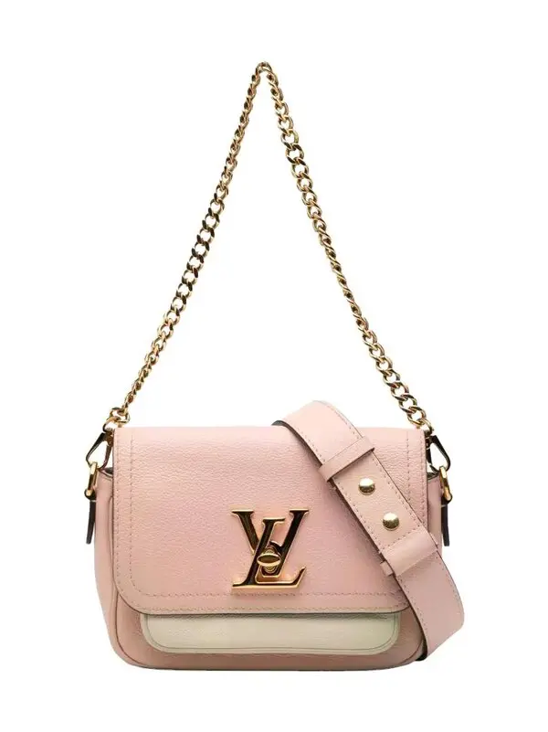 LOUIS VUITTON Grained Calfskin Lockme Tender Satchel - Pink