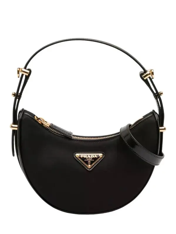 Prada Small Re-nylon And Leather Arque Satchel - Black