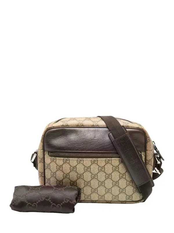 Gucci Gg Supreme Crossbody Bag - Brown