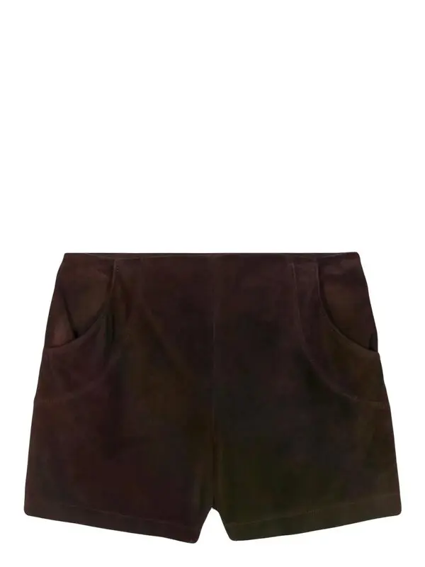Valentino Garavani 2000s Suede Shorts - Brown