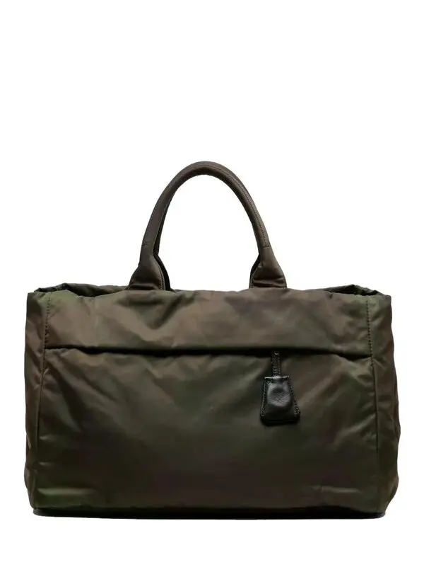 Prada Tessuto Reversible Tote Bag - Brown
