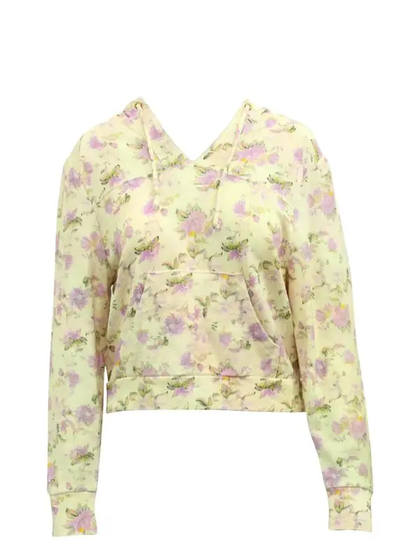 LoveShackFancy Floral-print Drawstring Hoodie - Neutrals