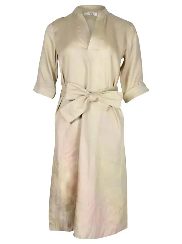 Vanessa Bruno Linen Belted Dress - Neutrals