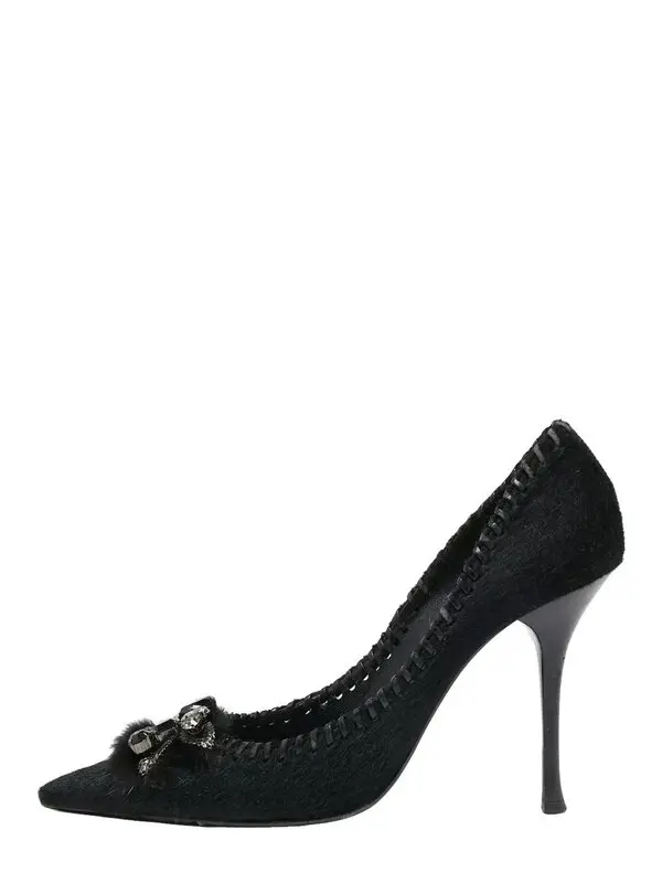 LE SILLA 100mm Crystal-embellished Pumps - Black