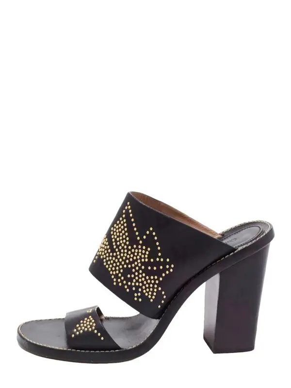 Chloé 95mm Leather Heeled Sandals - Black