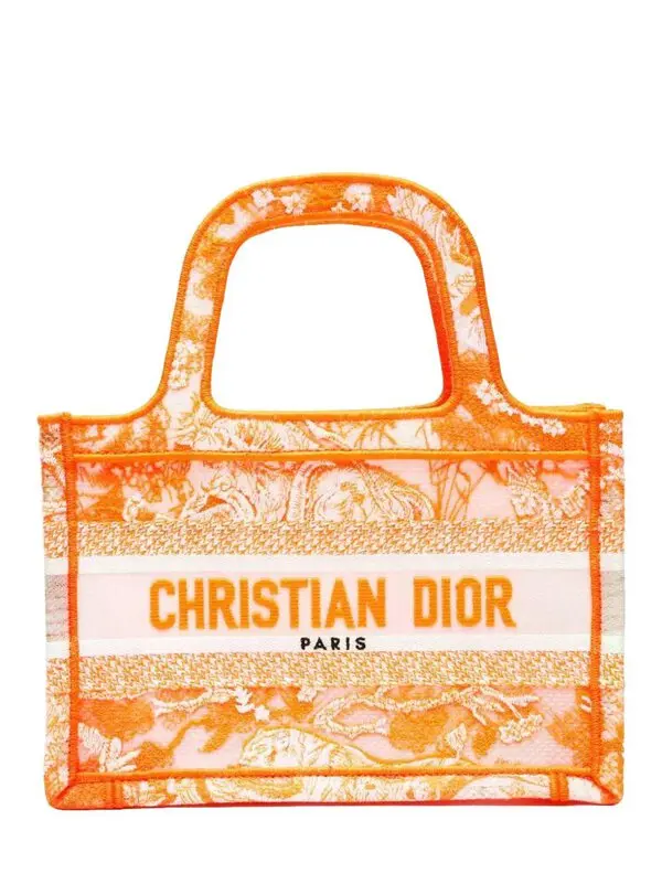 Dior Floral-pattern Tote Bag - Orange