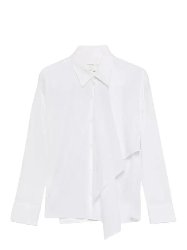 Yohji Yamamoto 2000s Drape-detail Shirt - White