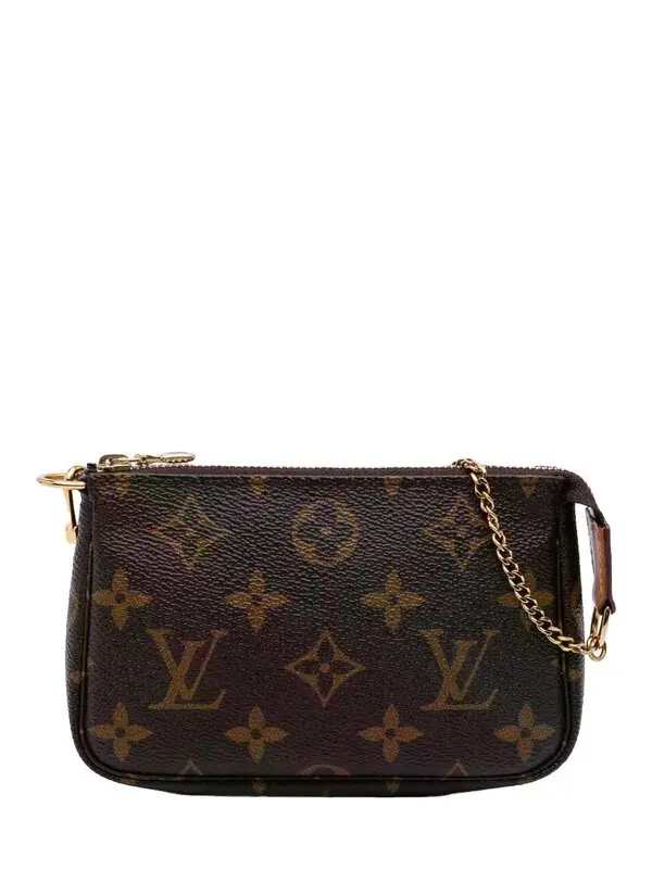 LOUIS VUITTON 2017 Monogram Mini Pochette Accessoires - Brown