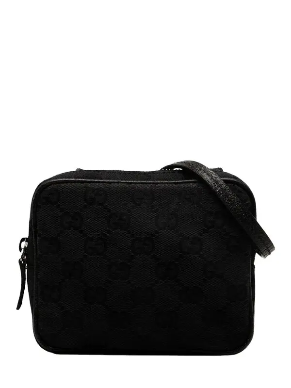 Gucci Gg Canvas Crossbody Bag - Black