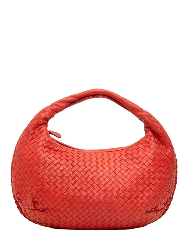 Bottega Veneta 2011 Medium Nappa Intrecciato Belly Hobo Bag - Red
