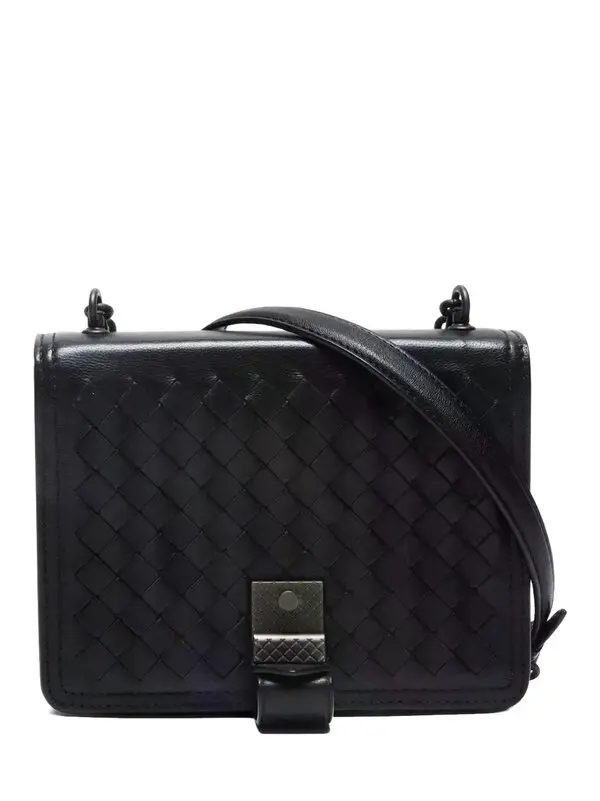 Bottega Veneta 2000-2020s Mini Intrecciato Runway Shoulder Bag - Black