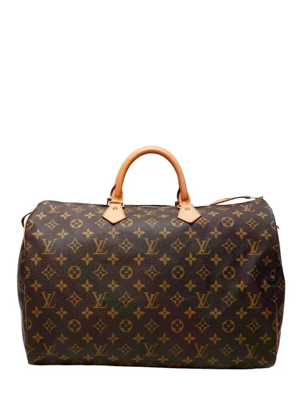 LOUIS VUITTON Monogram Speedy 40 Handbag - Brown
